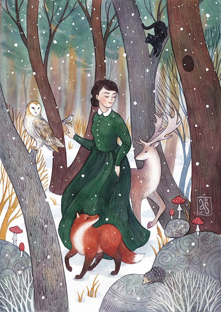 Anna Speshilova met en scène des personnages entourés d'animaux dans un ...