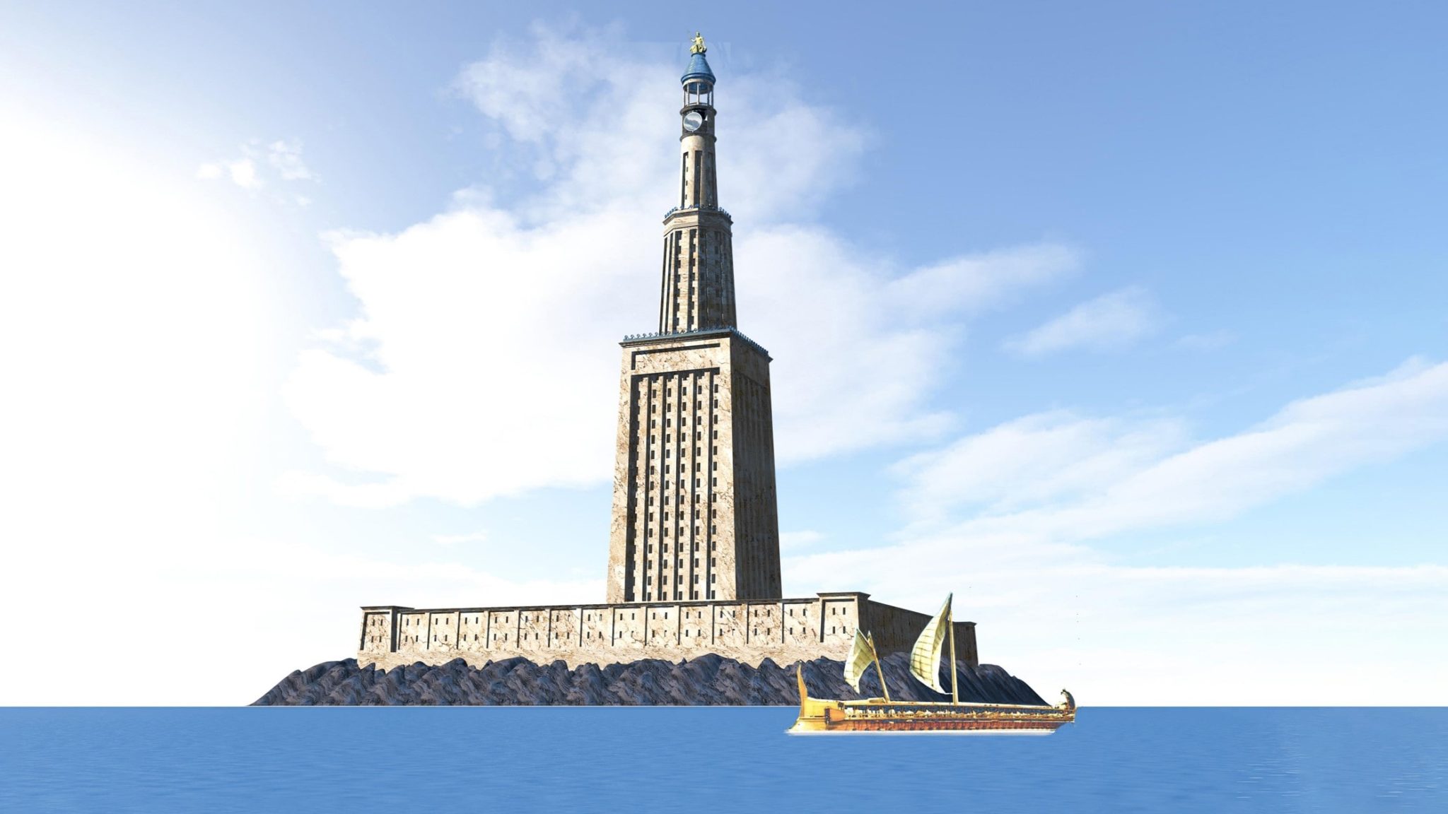 Le phare majestueux d'Alexandrie, une véritable merveille antique