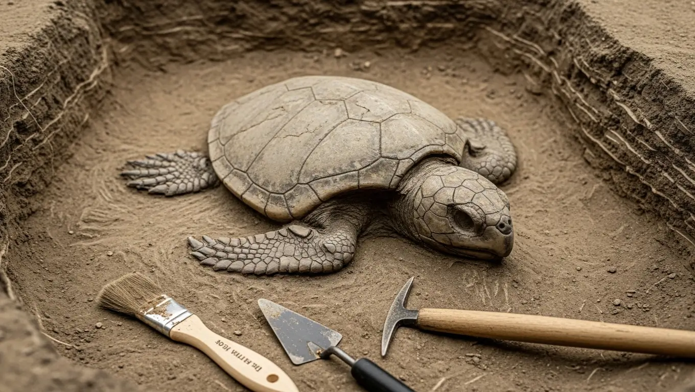 Une découverte archéologique exceptionnelle : un fossile de tortue ...
